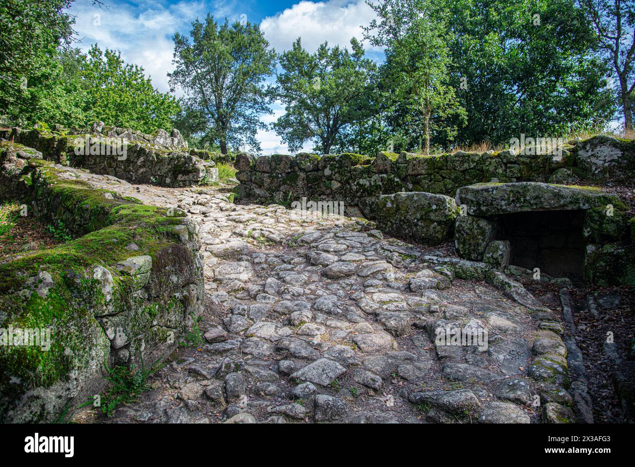 Overview of the ruins of a residential core of the acropolis of the ...
