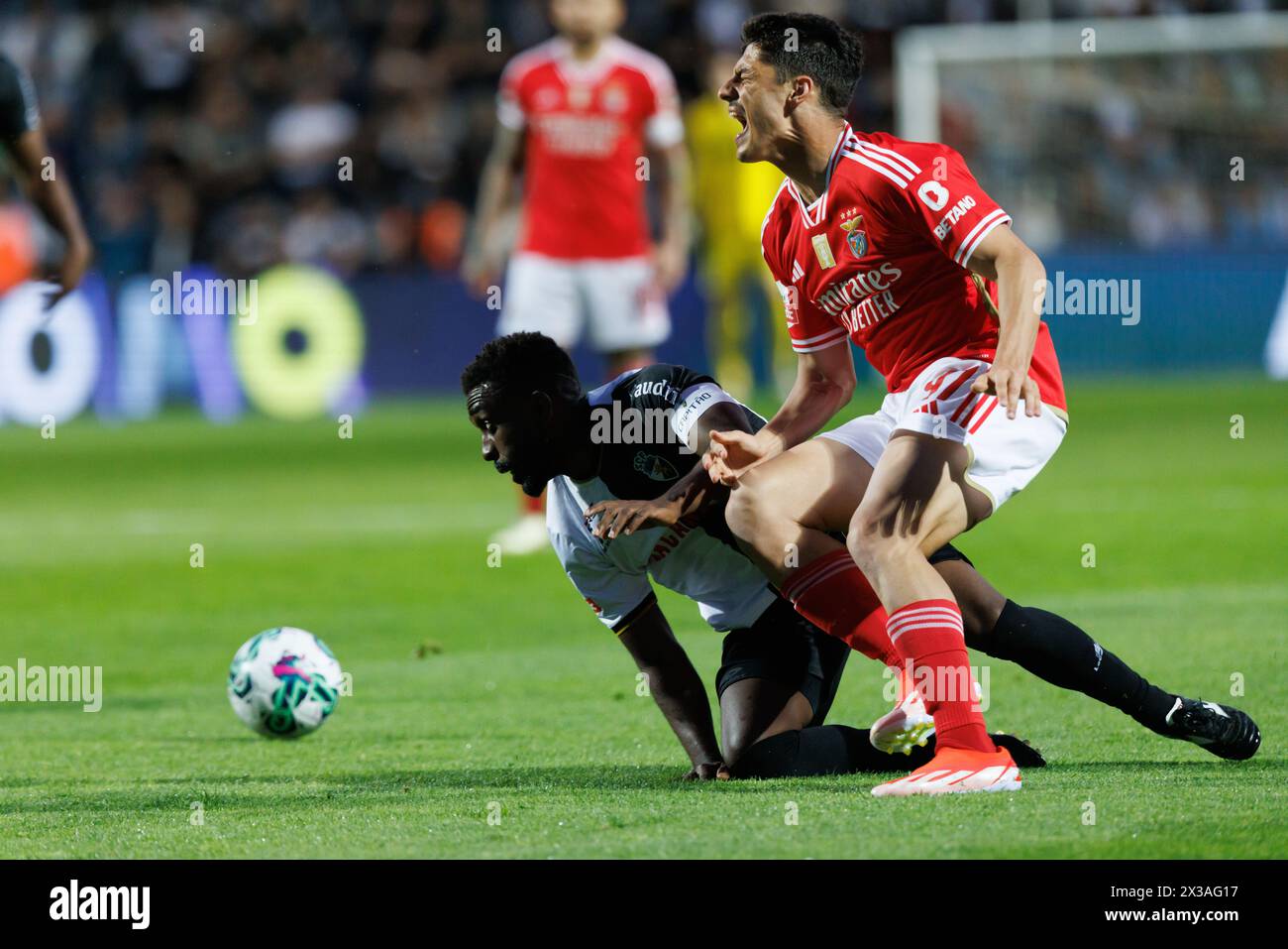 Fabricio Isidoro, Tiago Gouveia during Liga Portugal game between SC ...