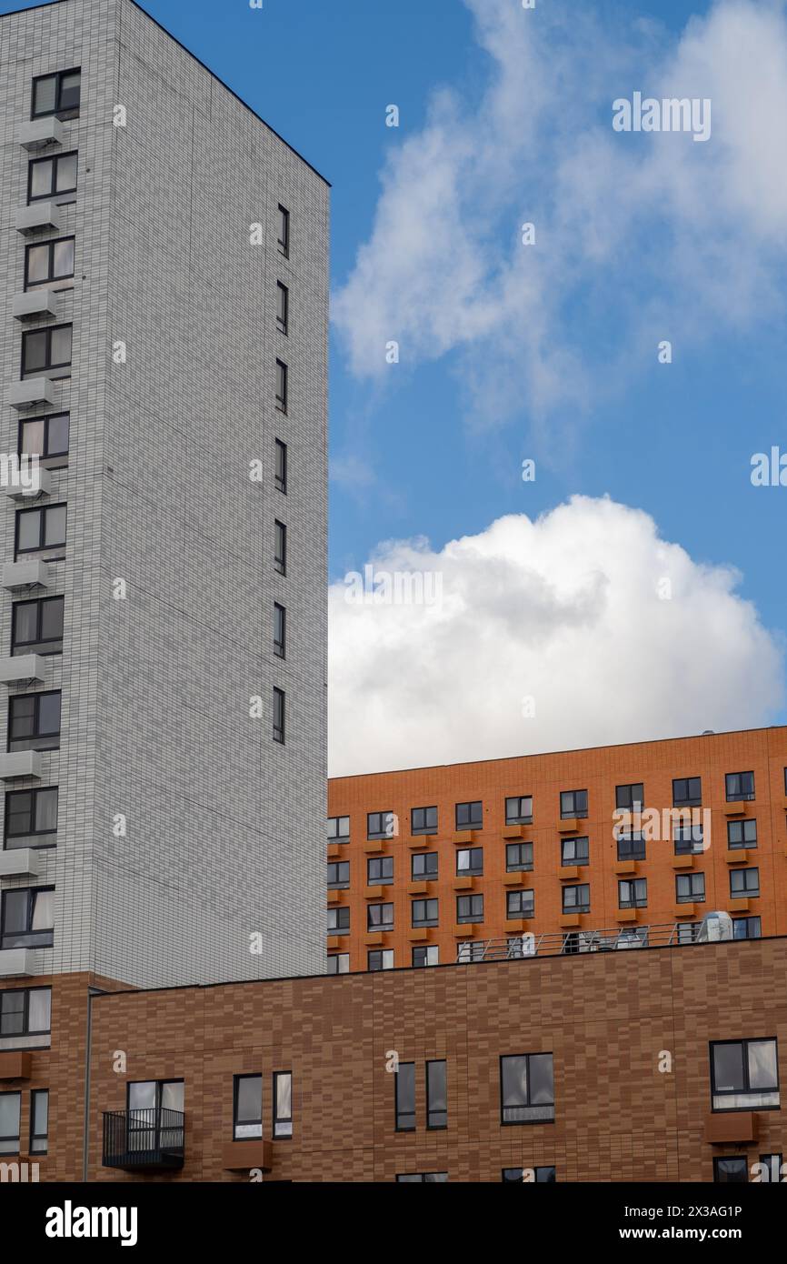 Residential complex in Moscow. New buildings in Moscow, high-rise ...