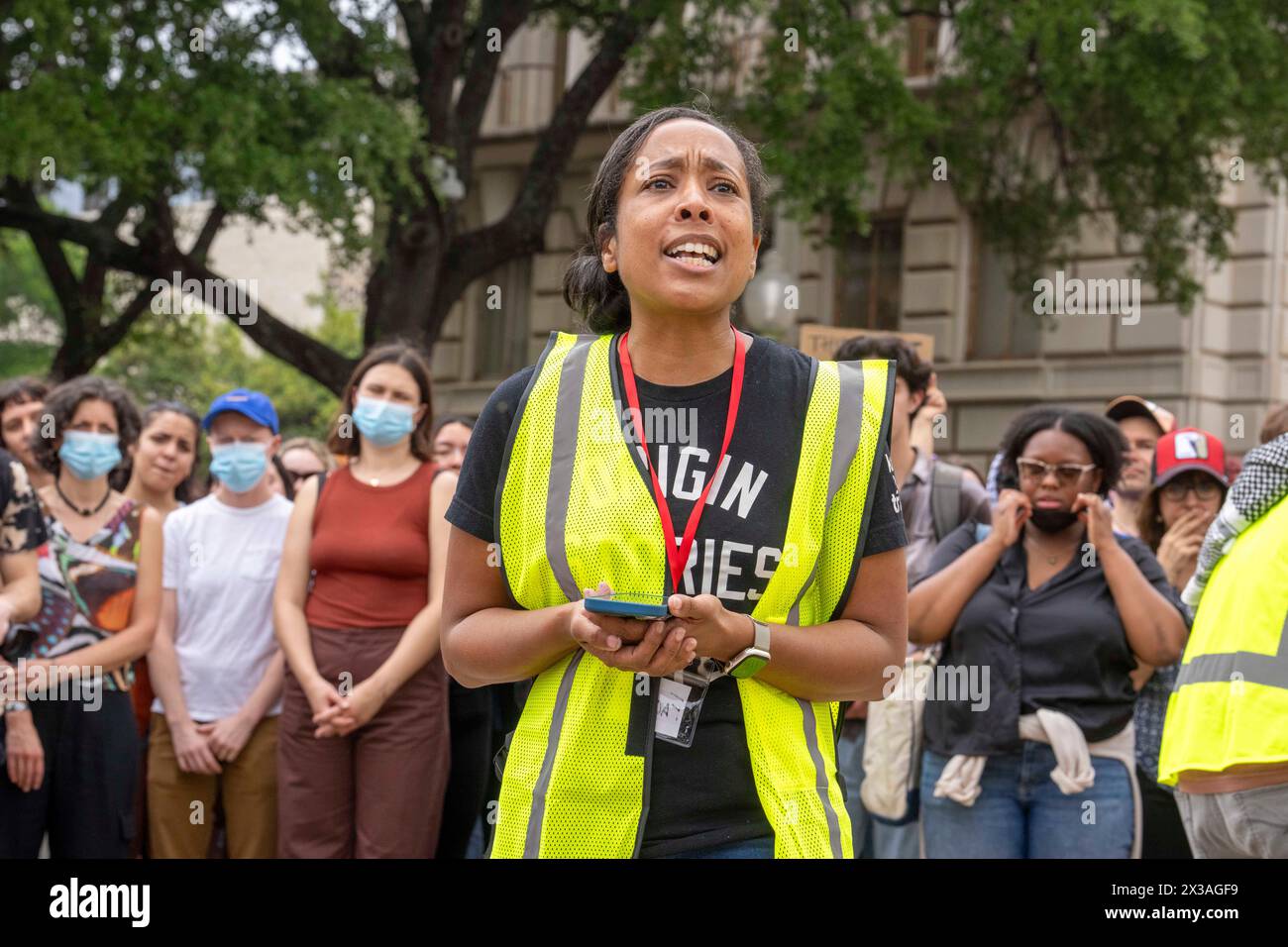 Austin Texas USA, April 25 2024: University of Texas at Austin students ...