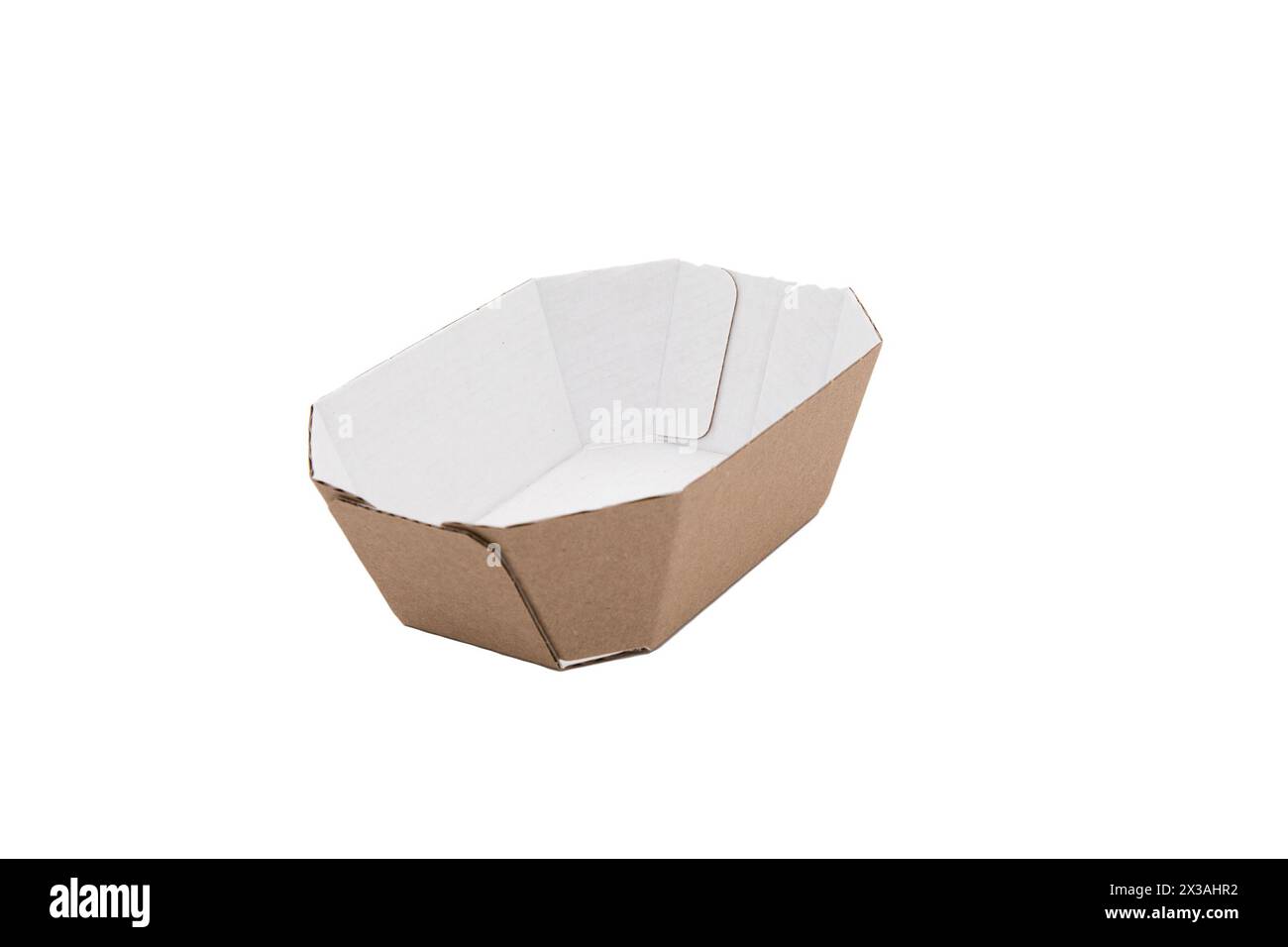 empty craft cardboard box isolated on white Stock Photo - Alamy