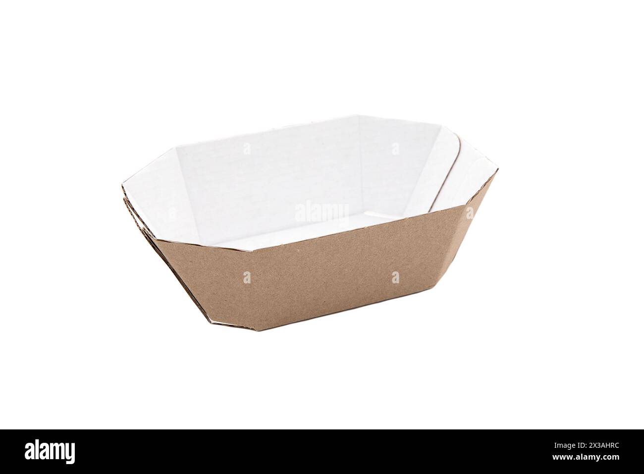 empty craft cardboard box isolated on white Stock Photo - Alamy