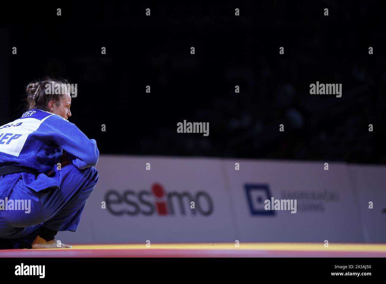 Zagreb, Croatia. 25th Apr, 2024. Daria Bilodid and Kaja Kajzer fight ...