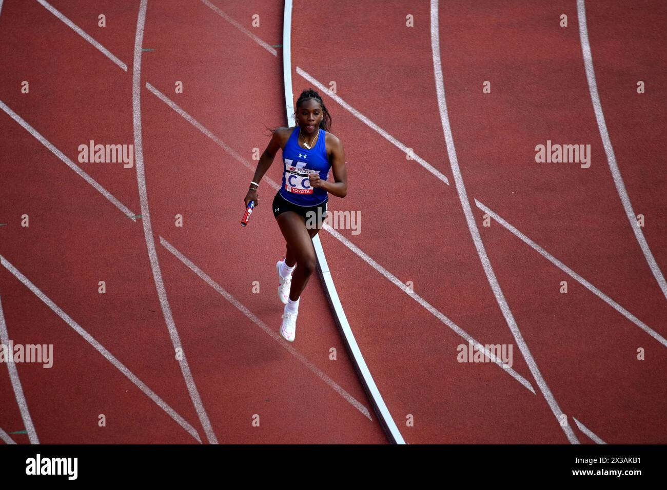 Philadelphia, United States. 25th Apr, 2024. Athletes compete in the ...