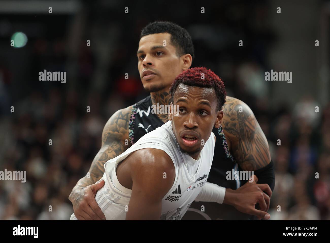 Paris, France. 24th Apr, 2024. TJ Shorts and TJ Campbell during the ...