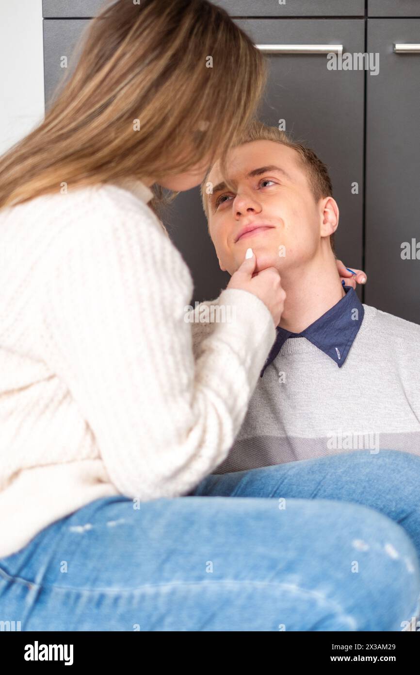 Exchange caresses hi-res stock photography and images - Alamy