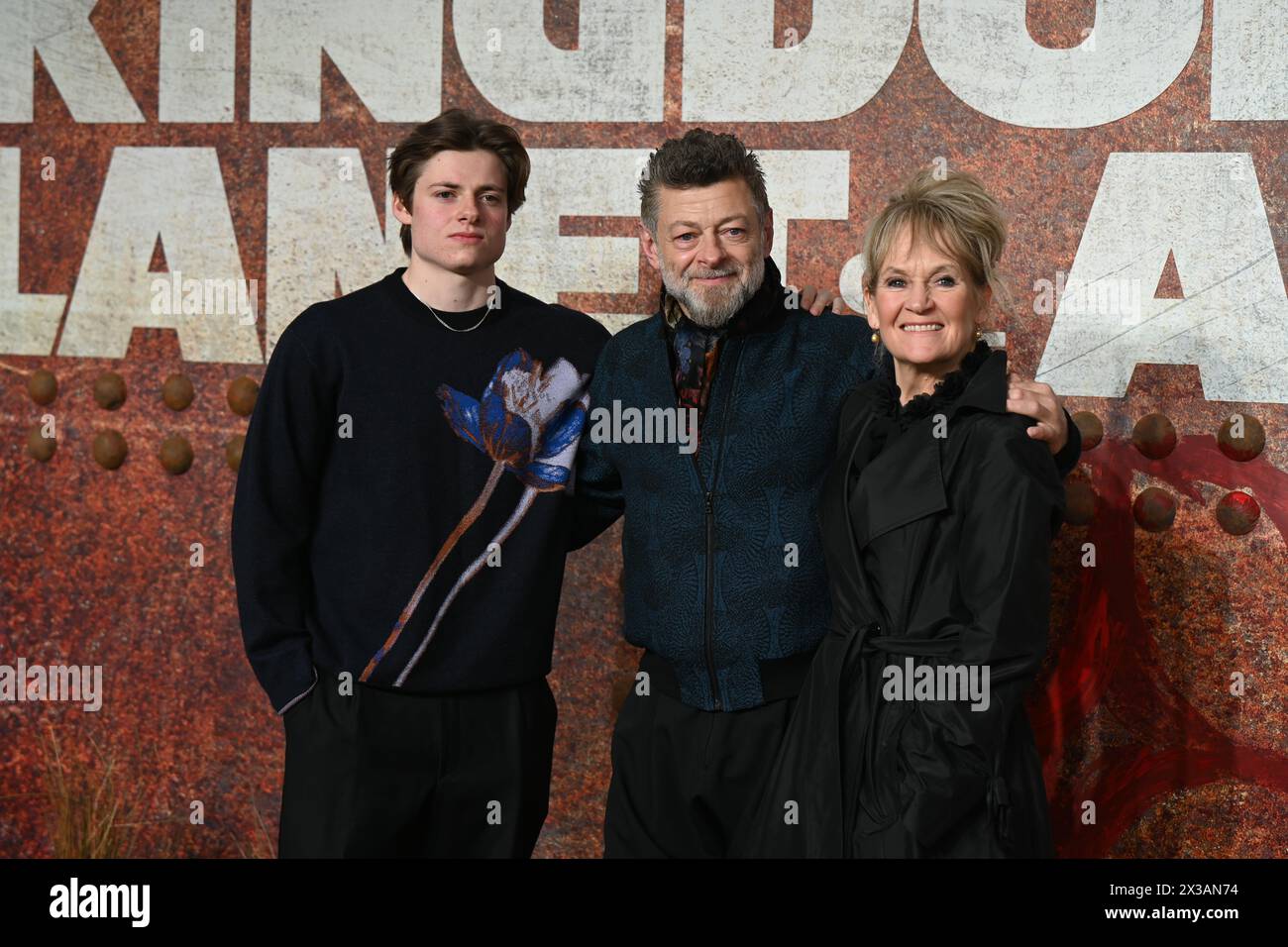 London England April 25 2024 Lorraine Ashbourne Andy Serkis And Louis Serkis Ashbourne