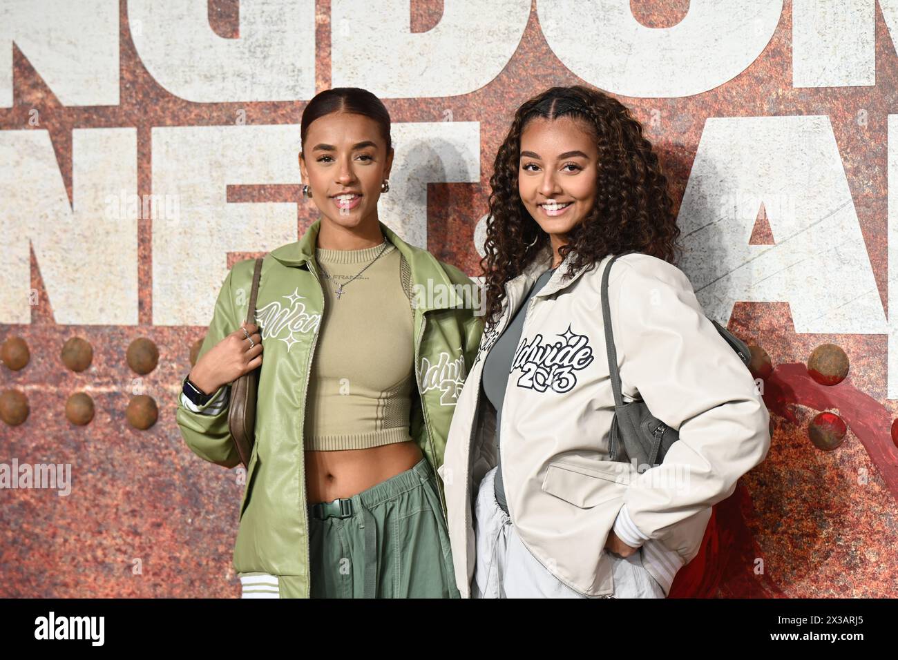 LONDON, ENGLAND - APRIL 25 2024: Edina Lewis, Kyra Lewis attends the ...