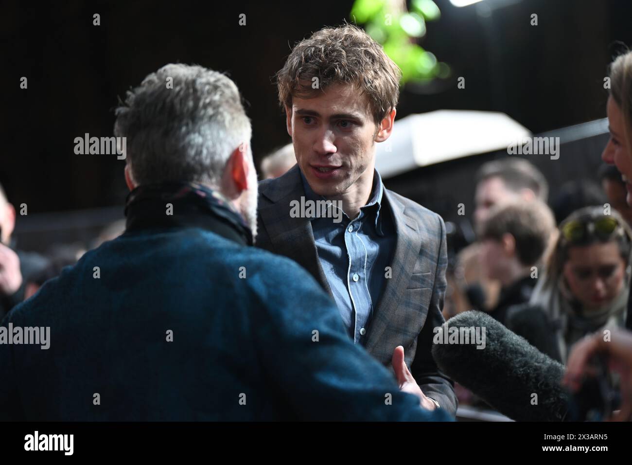 LONDON, ENGLAND - APRIL 25 2024: Owen Teague attends the Kingdom of the ...