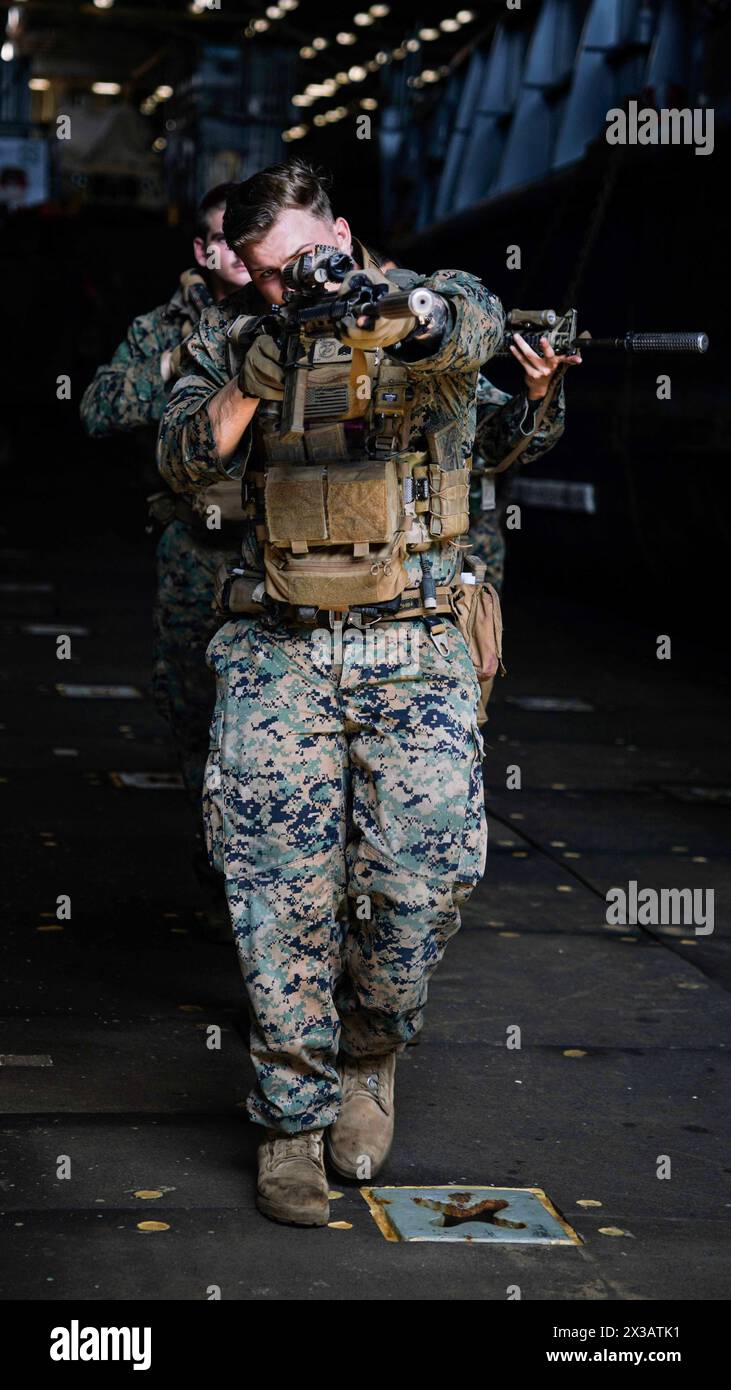 U.S. Marines, assigned to Alpha Company, Battalion Landing Team 1/5 ...