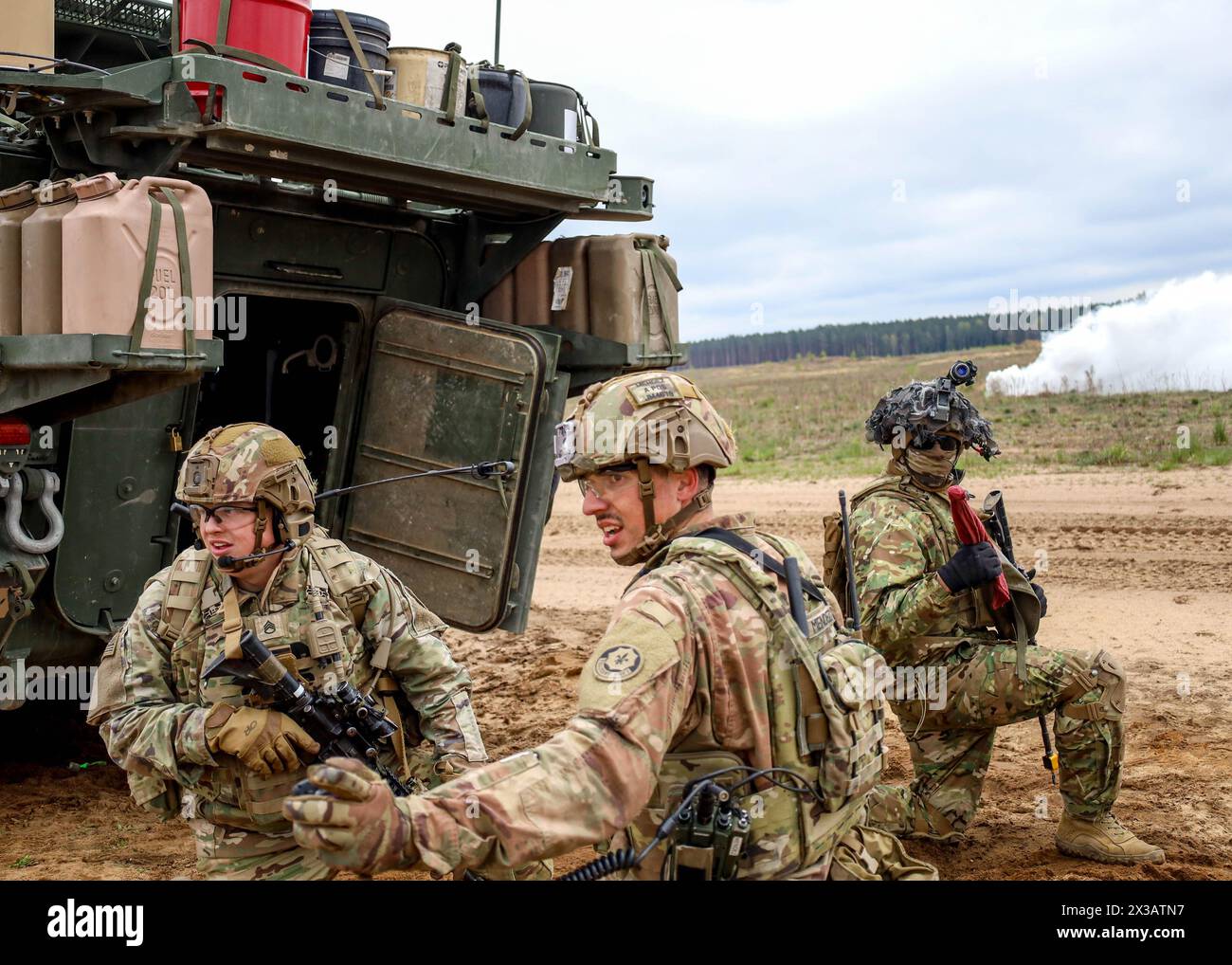 U.S. Army armored reconnaissance specialists, part of 2nd Squadron, 2nd ...
