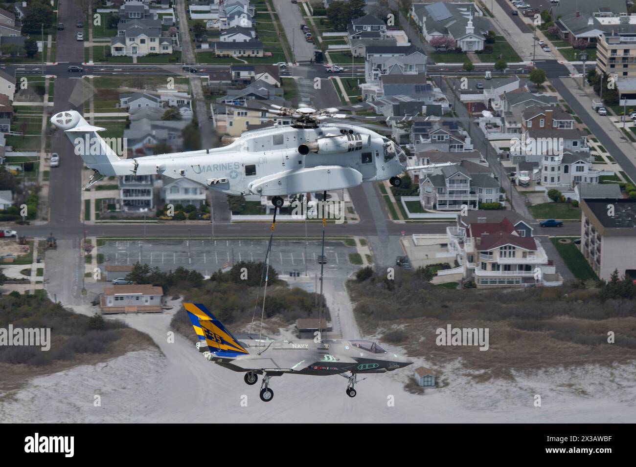 U.S. Marines flying a CH-53K King Stallion heavy-lift helicopter ...