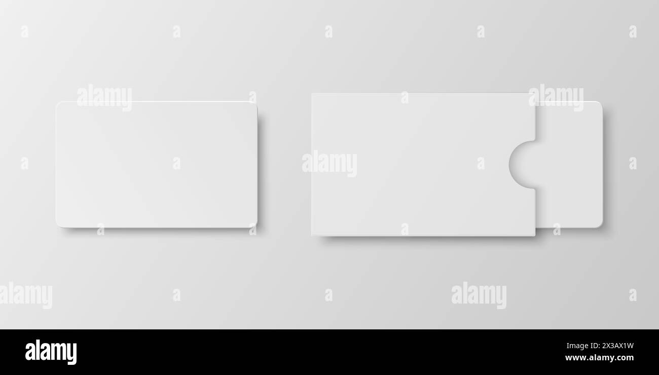 Vector 3D Realistic Blank Credit Card, Gift Card, Certificate Template ...