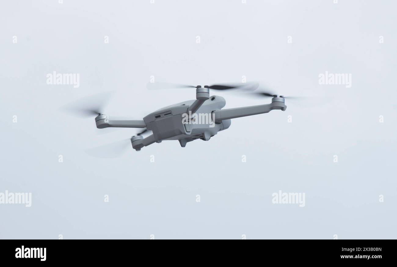 Drone Or Unmanned Aerial Vehicle Uav Small Flying Object In Aviation