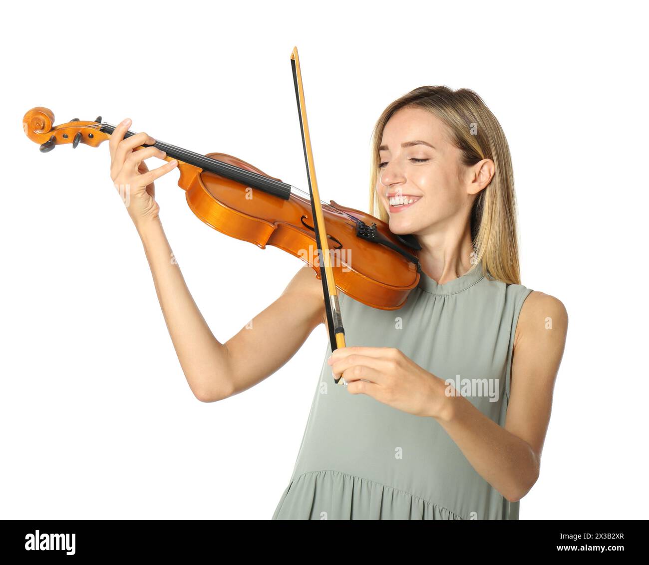 Beautiful woman playing violin hi-res stock photography and images - Alamy