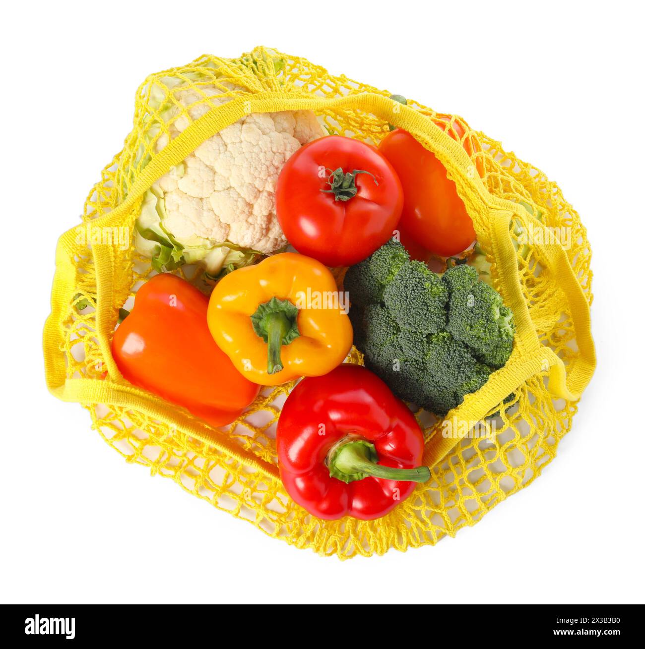 Vegetables in eco net Cut Out Stock Images & Pictures - Alamy