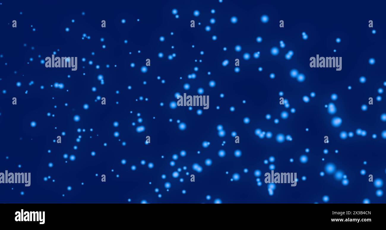 Animation multiple glowing blue spots hi-res stock photography and ...