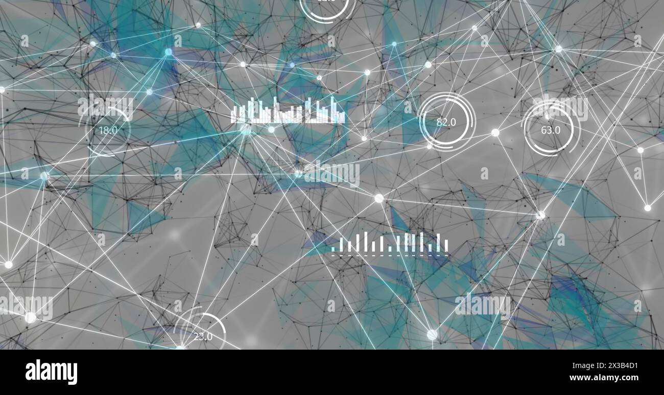 Animation connected circles forming graphs hi-res stock photography and images - Alamy