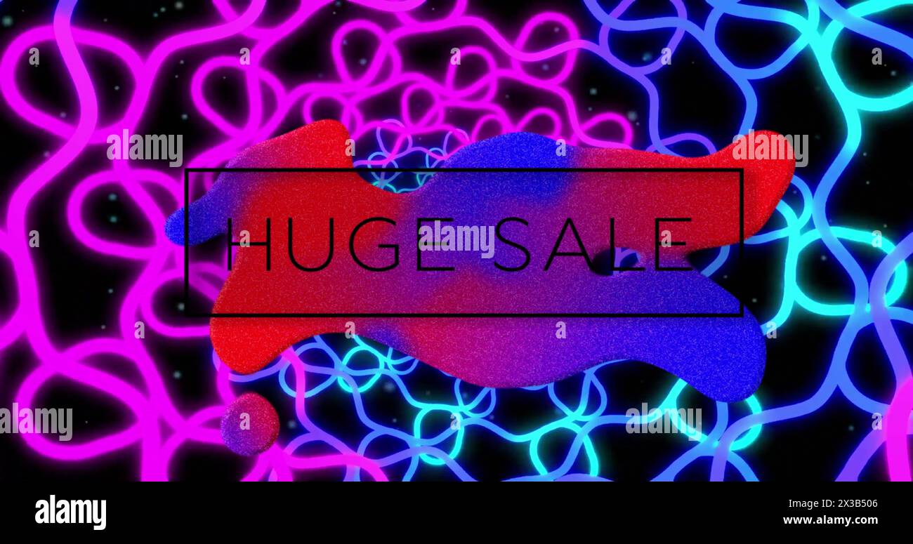 Animation black shapes over colourful hi-res stock photography and ...