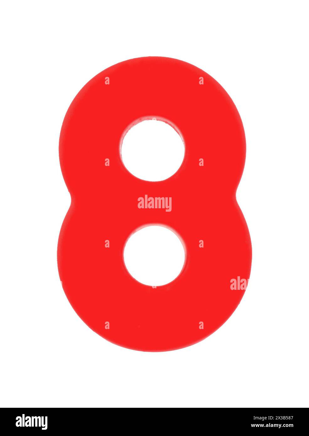 8 eight magnetic letter clipping path Stock Photo - Alamy