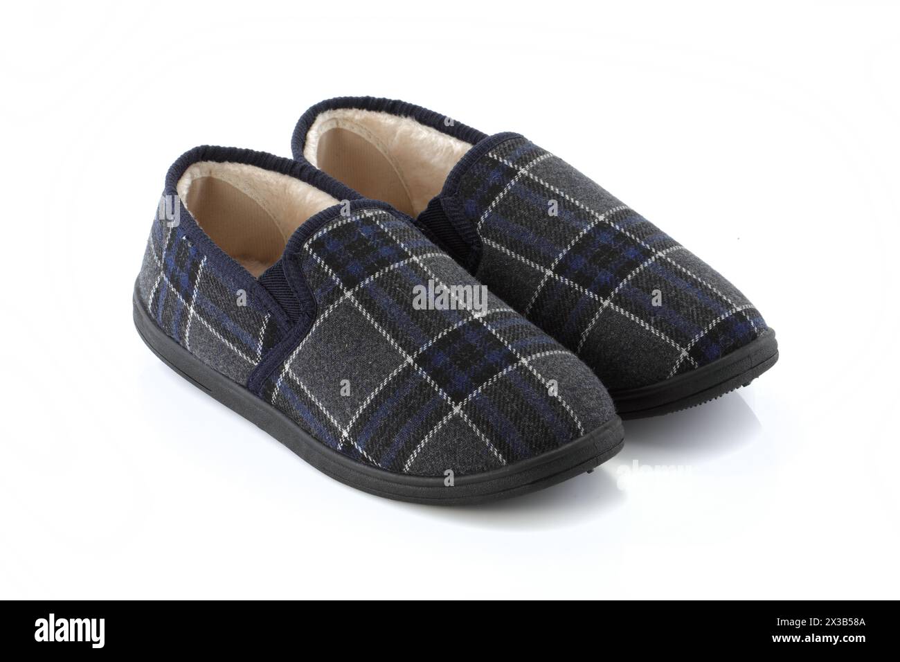 Black house slippers Cut Out Stock Images & Pictures - Alamy