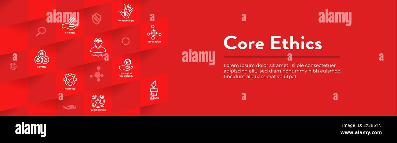 Core Ethics Web Header Banner - Dedication Integrity and Mission Core ...