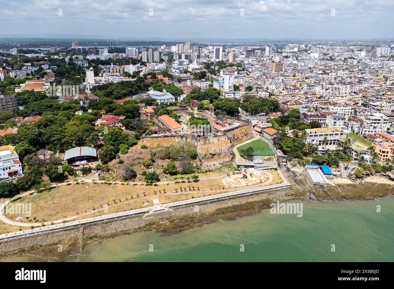 Top view of Mombasa Kenya. city view from above to the Mombasa ...