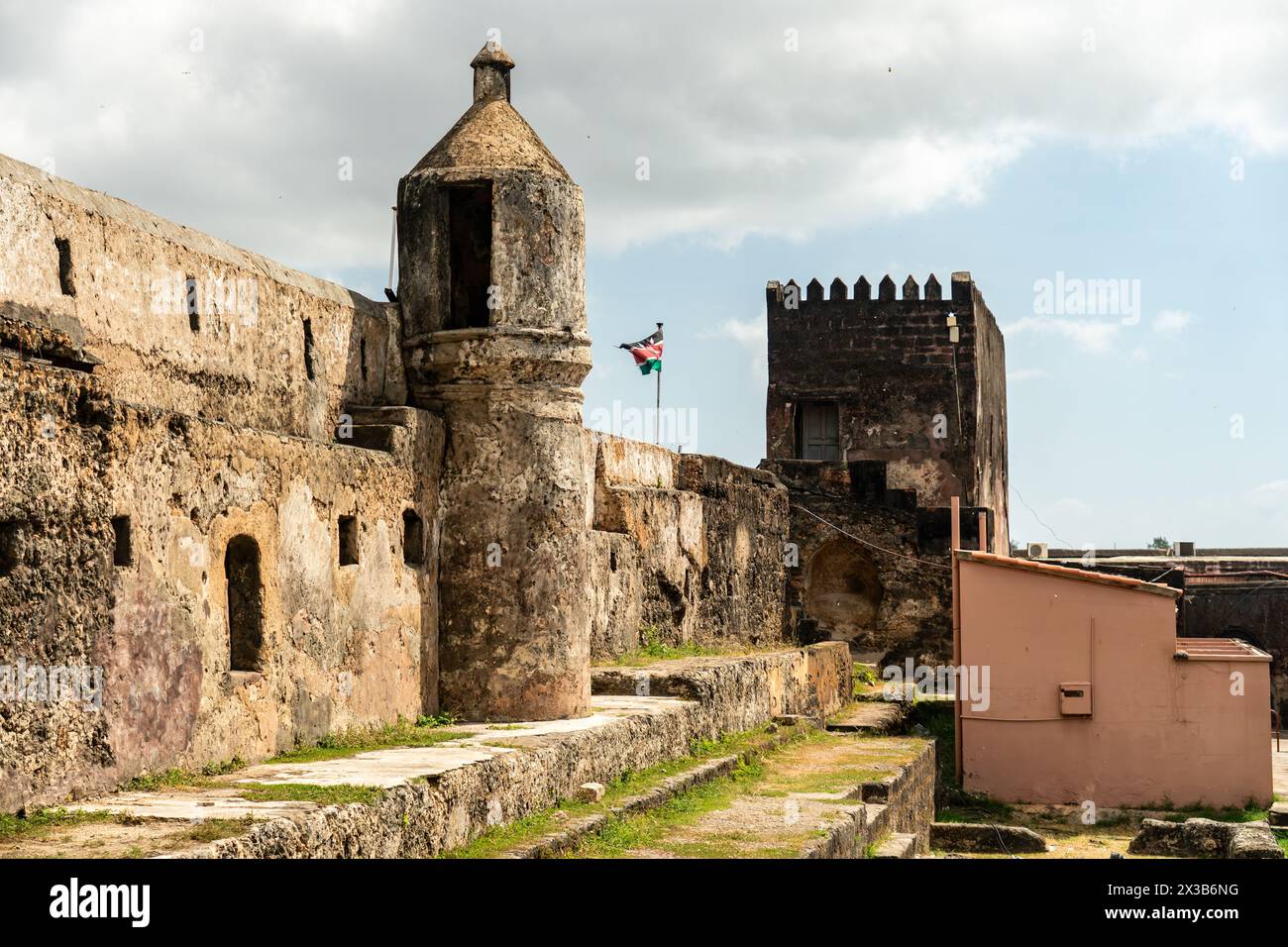 old fort Jesus in the Kenyan city of Mombasa on the coast of the Indian ...