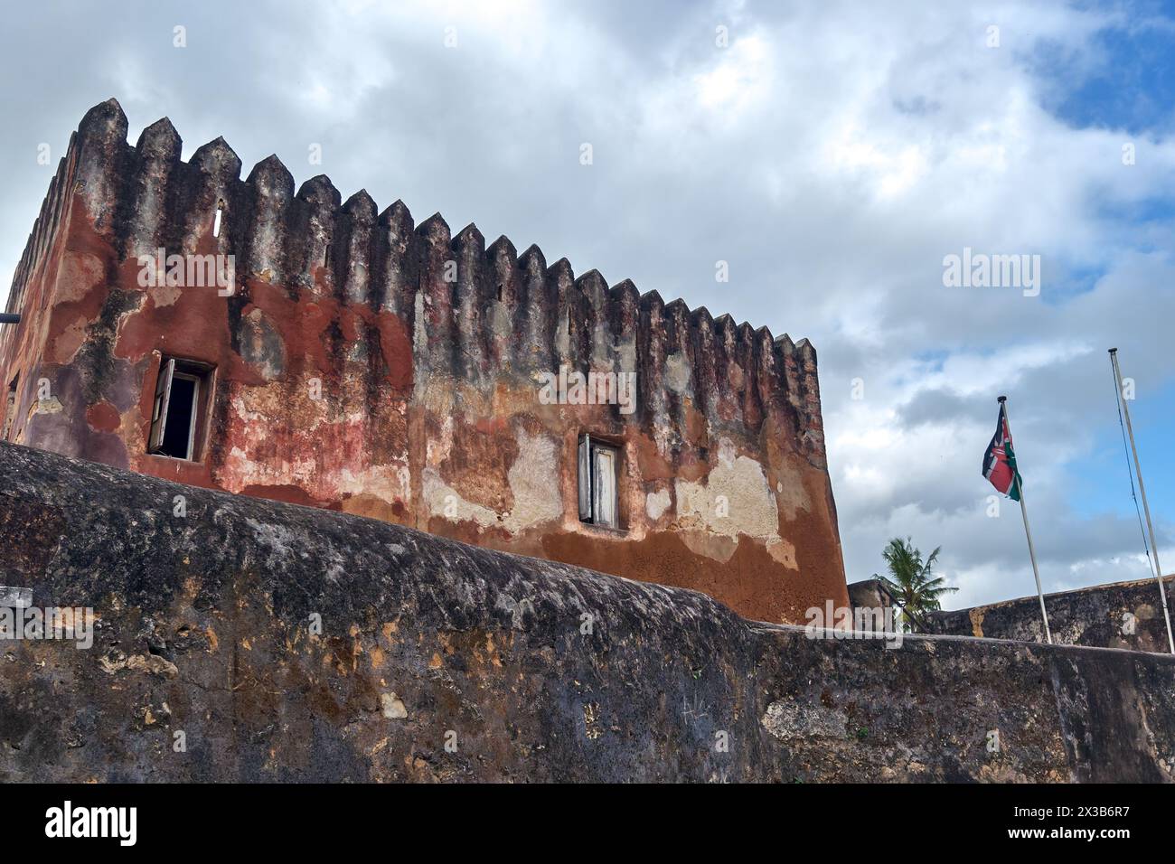 old fort Jesus in the Kenyan city of Mombasa on the coast of the Indian ...