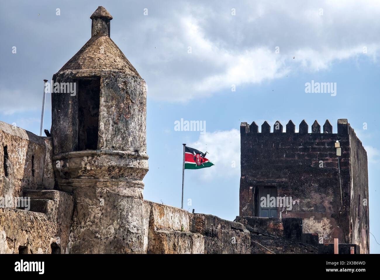 old fort Jesus in the Kenyan city of Mombasa on the coast of the Indian ...