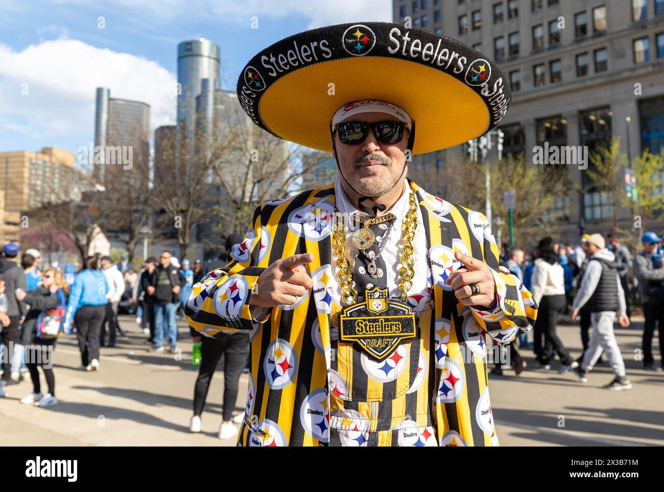 Detroit, United States. 25th Apr, 2024. Marc Rangel of Kansas City, MO ...