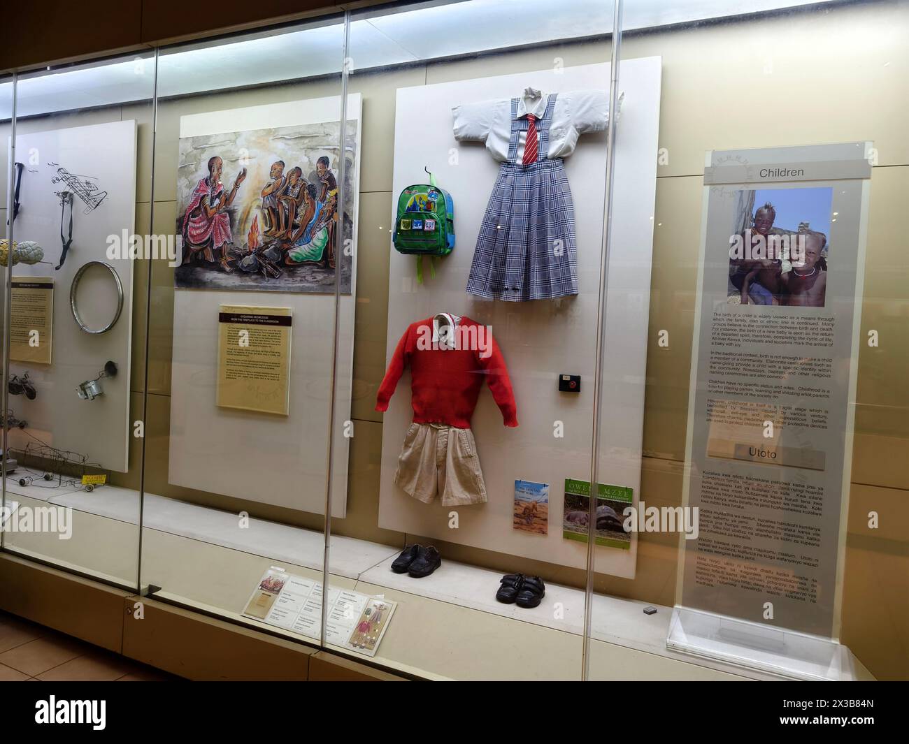 NAIROBI, KENYA February 17, 2024: museum exhibits dedicated to the ...