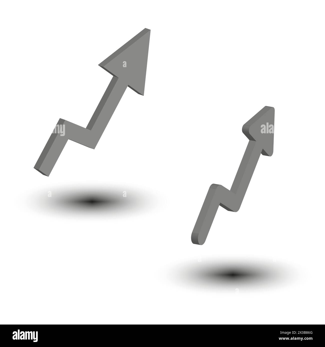 Floating arrows pointing up. Success growth concept. 3D direction ...