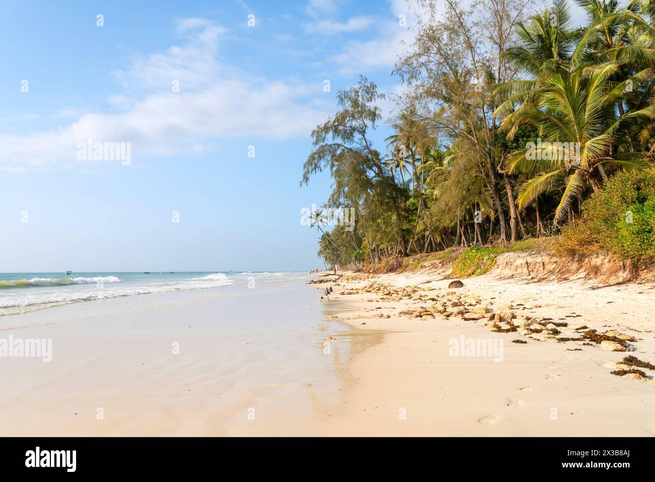 Diani Beach At Indian Ocean Surroundings Of Mombasa Kenya Landscape
