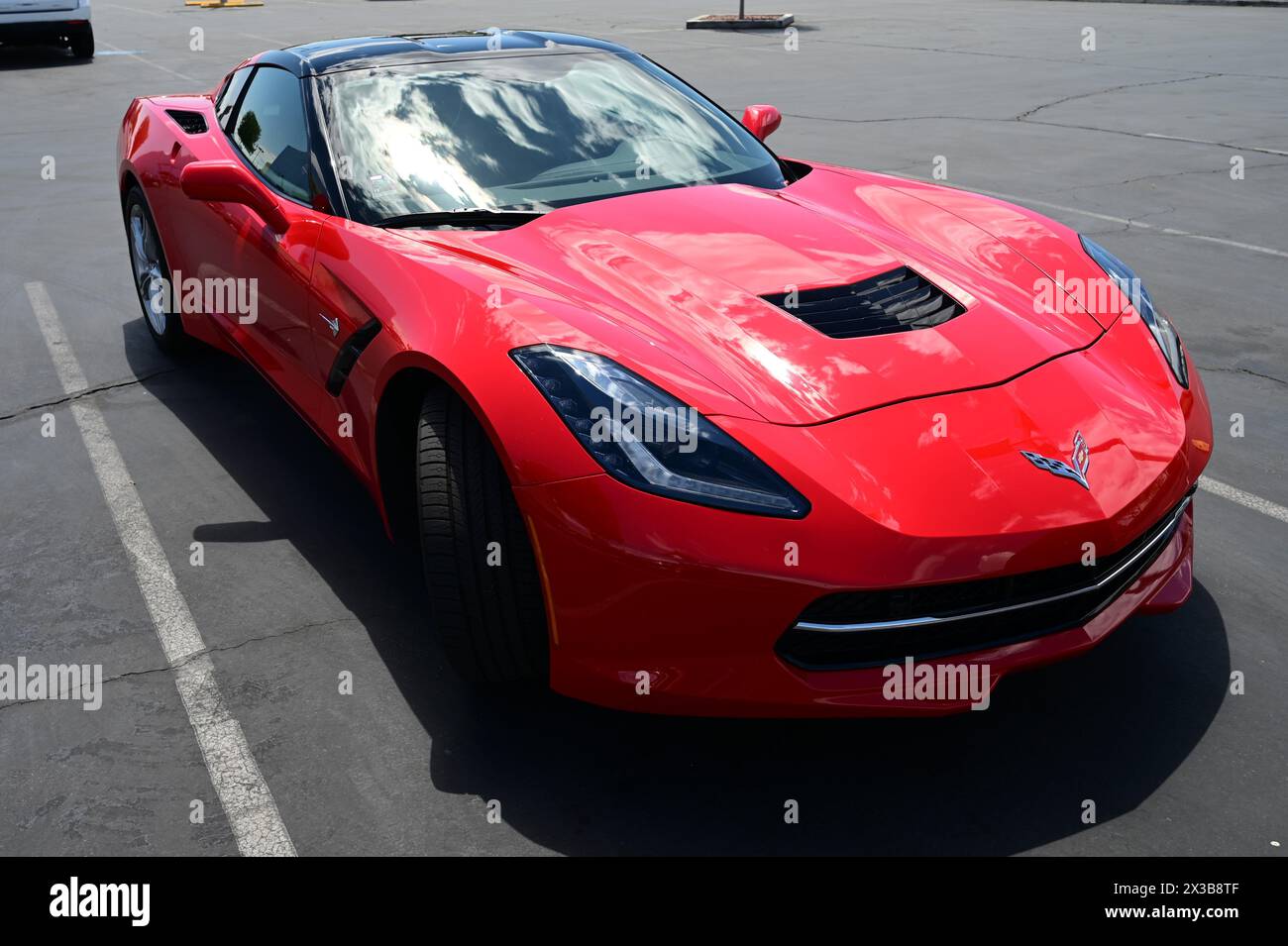 Red Corvette Stingray Stock Photo - Alamy