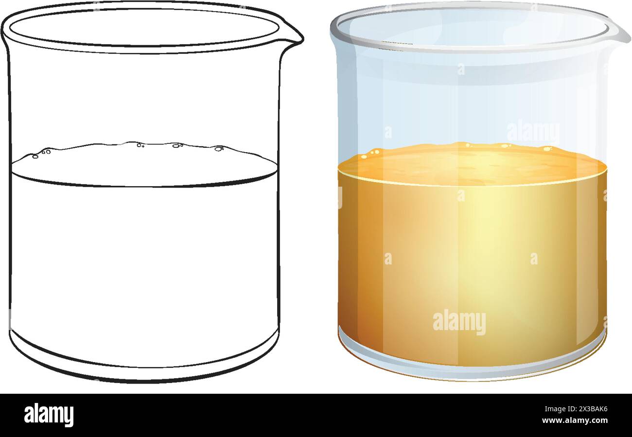 Vector illustration of a glass half full Stock Vector Image & Art - Alamy