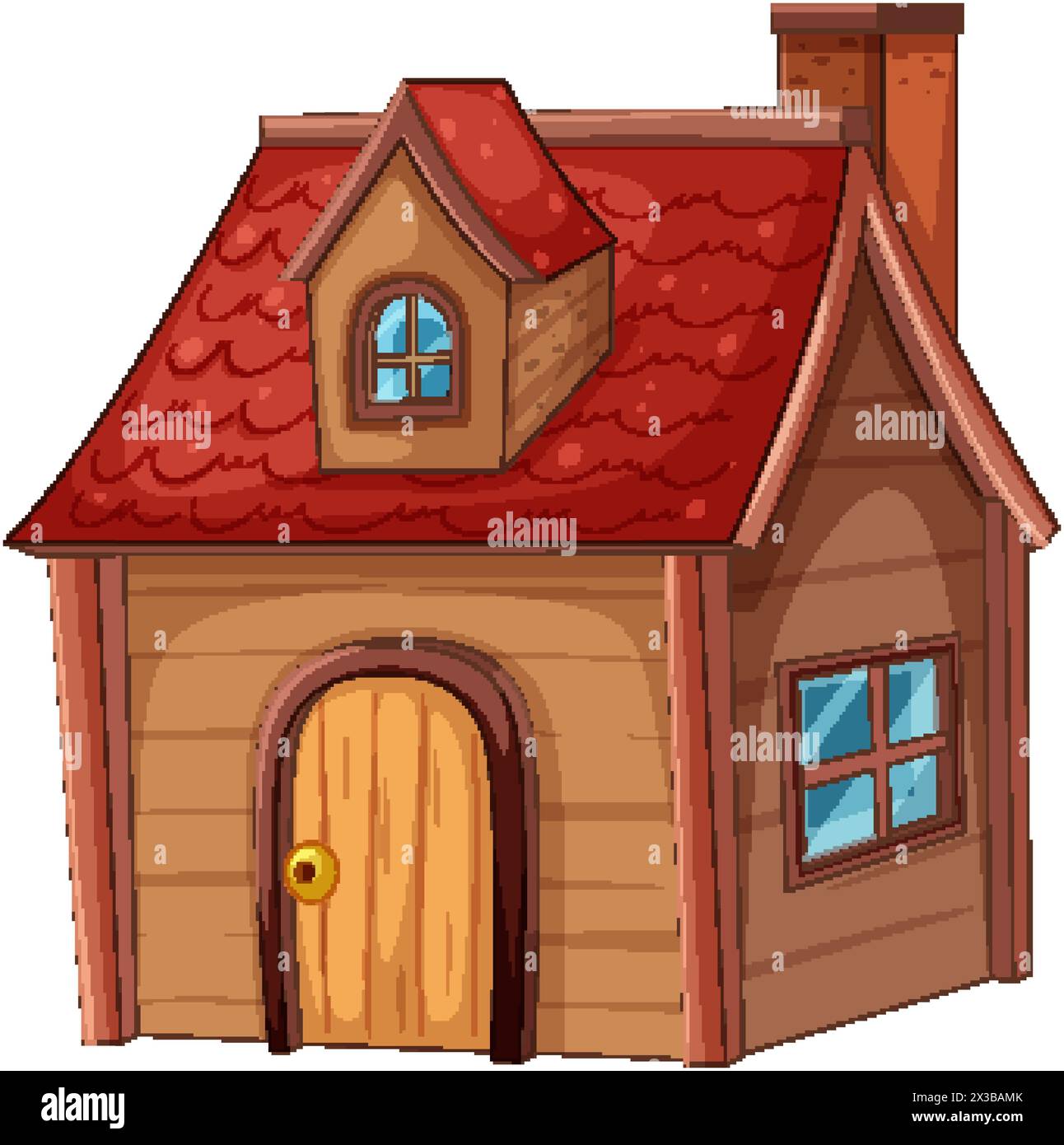 Colorful illustration of a small cartoon house Stock Vector Image & Art ...