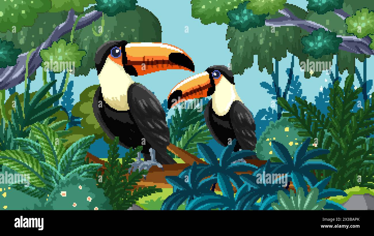 Perched scene Stock Vector Images - Alamy