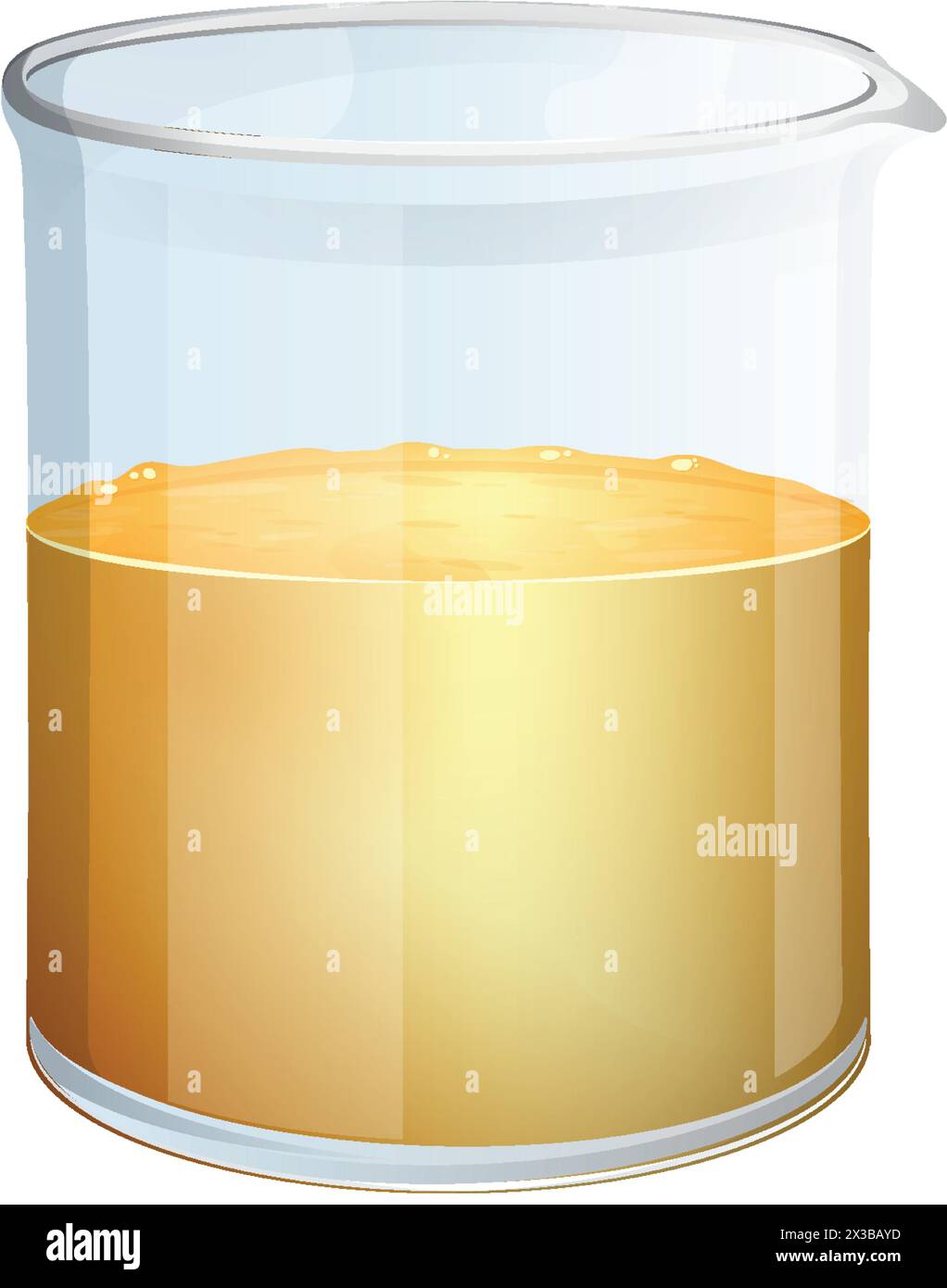 Vector illustration of a full glass beaker Stock Vector Image & Art - Alamy