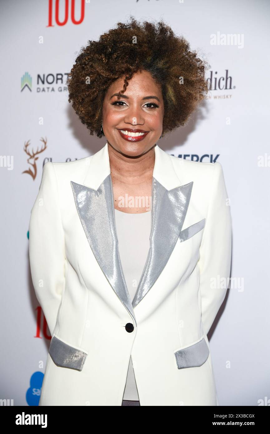 New York, USA. 18th Apr, 2024. LaToya Ruby Frazier walking on the red ...