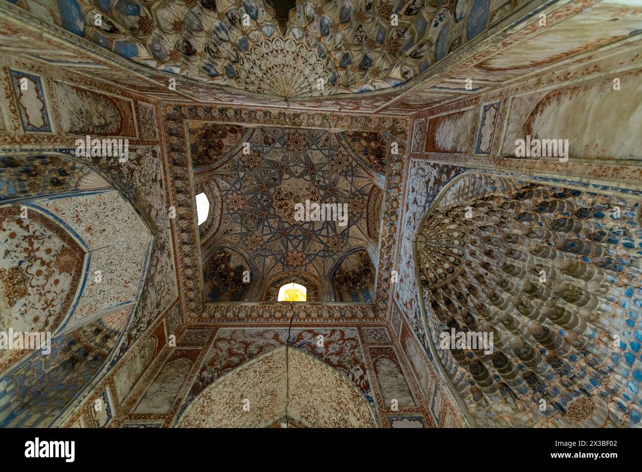 Awesome view of the inside of unrestored Madrasah in Bukhara ...