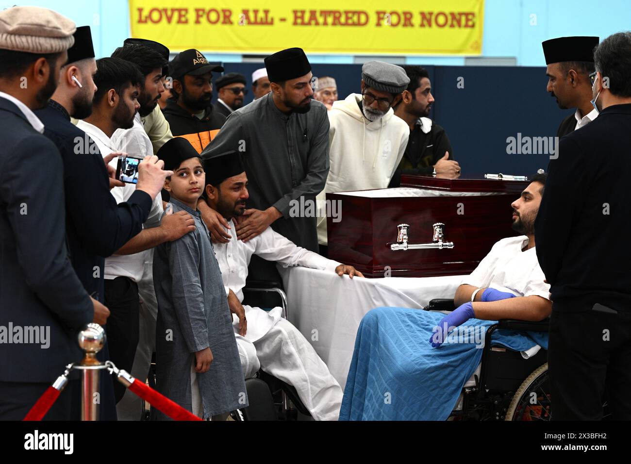 Sydney, Australia. 26th Apr, 2024. Injured Bondi Junction security ...