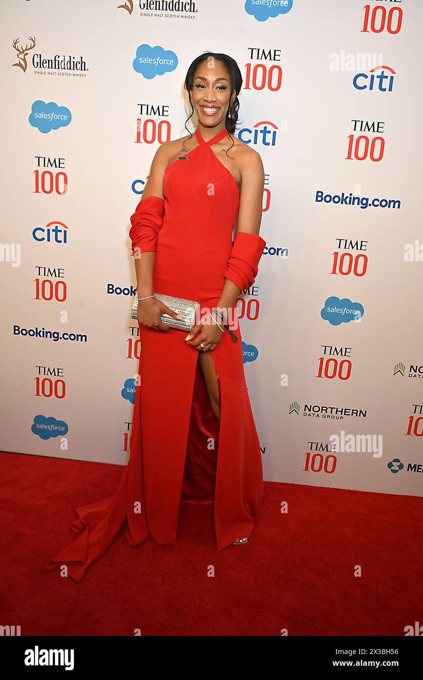A'ja Wilson, Las Vegas Aces Basketball Player, attends the TIME 100 ...
