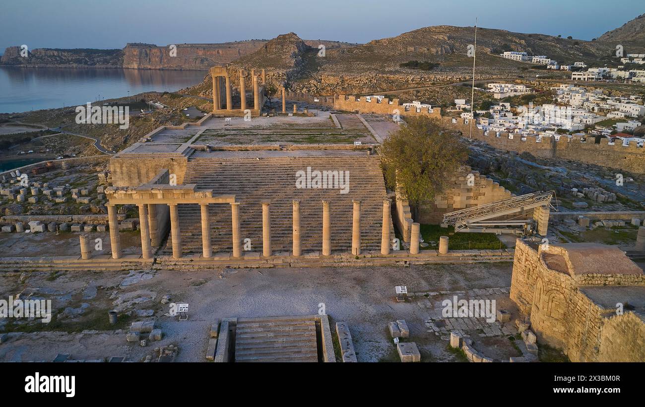 Ancient acropolis lindos in hi-res stock photography and images - Alamy