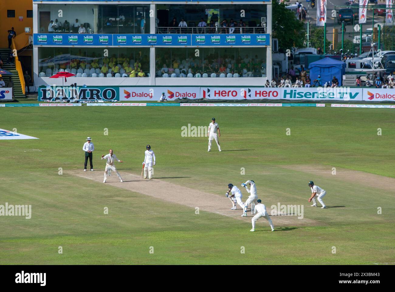 A test match being played between Sri Lanka and Australia at the Galle ...