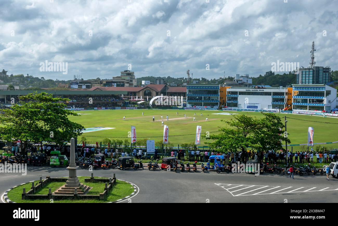 A test match being played between Sri Lanka and Australia at the Galle ...