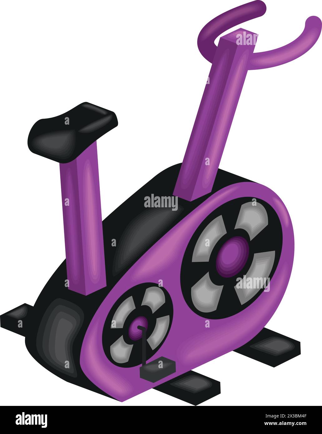Riding gym bike Stock Vector Images - Alamy