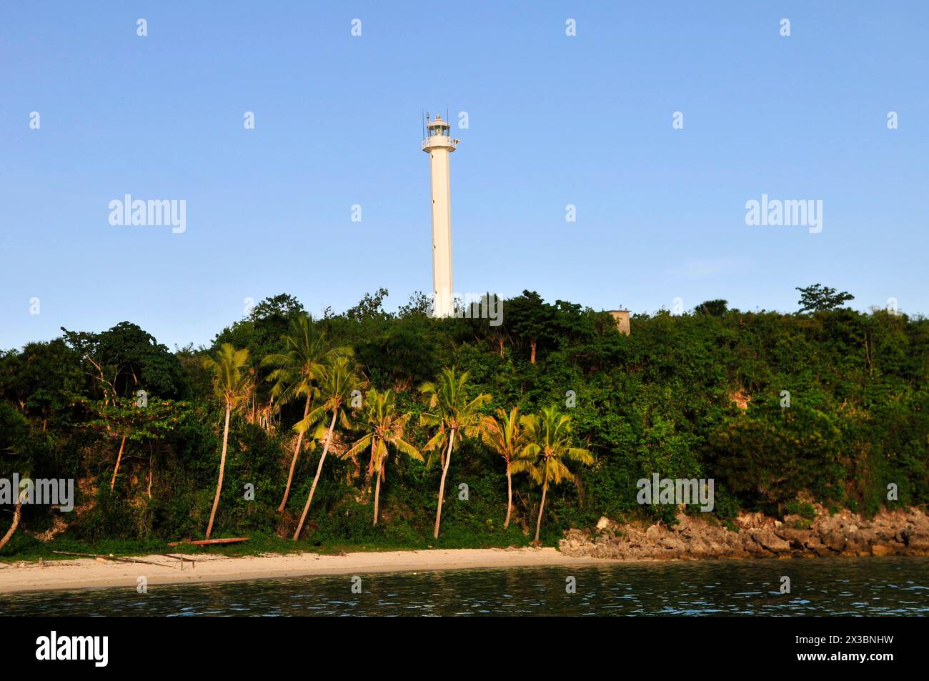 The lighthouse on Malapascua Island, Central Visayas, The Philippines ...
