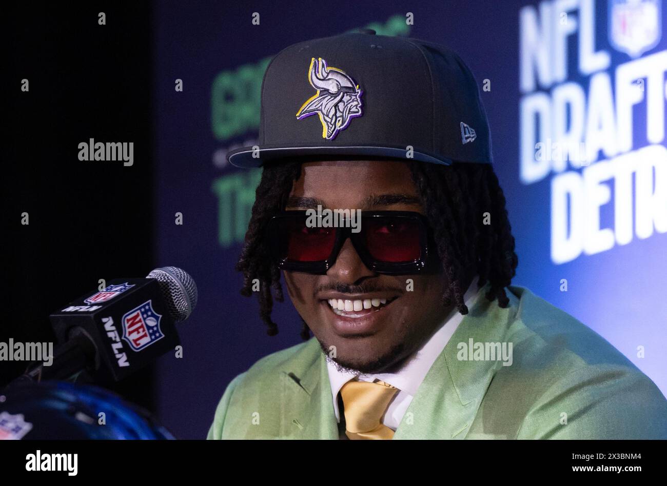 Detroit, United States. 25th Apr, 2024. Dallas Turner drafted #17 ...