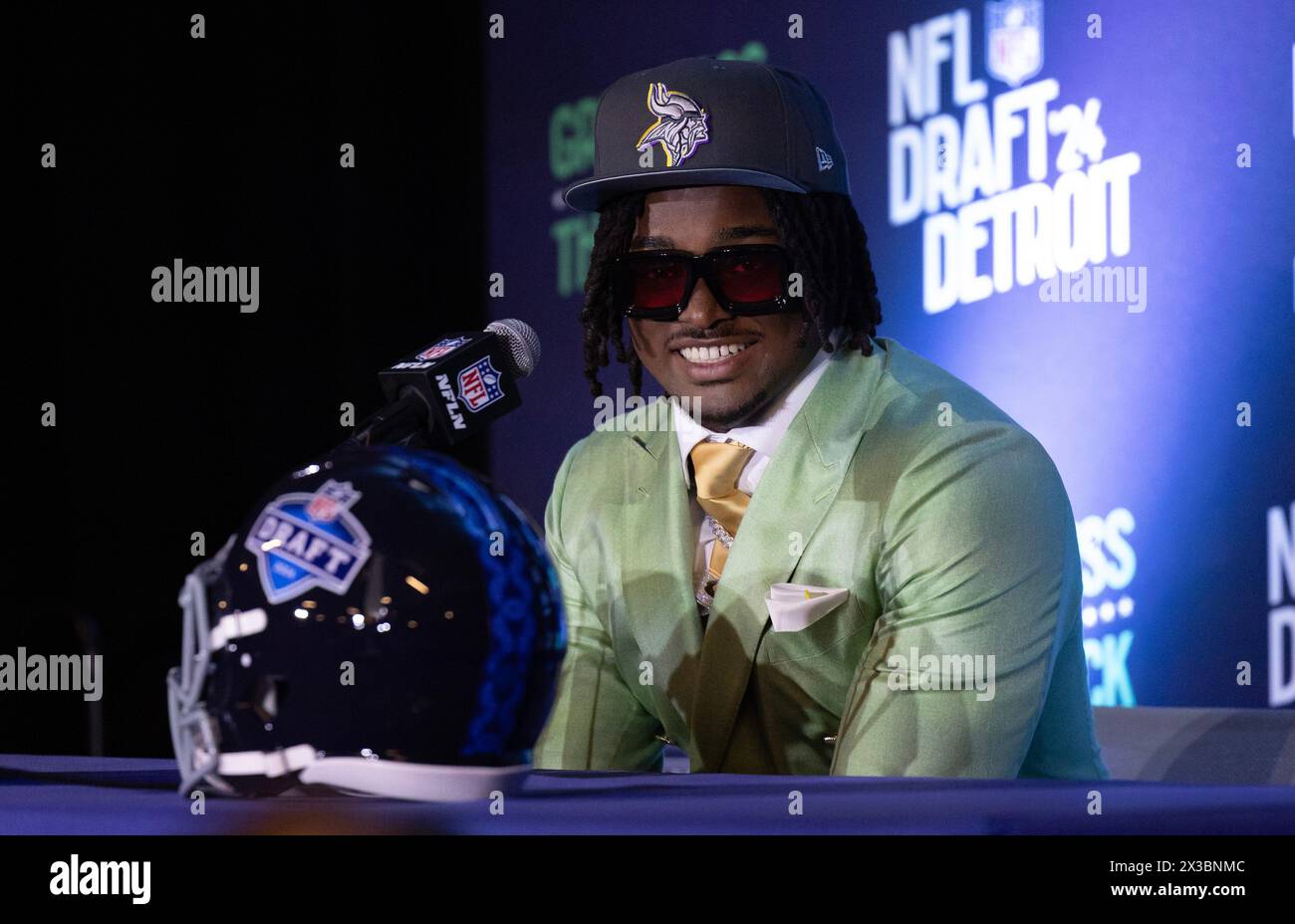 Detroit, United States. 25th Apr, 2024. Dallas Turner drafted #17 ...